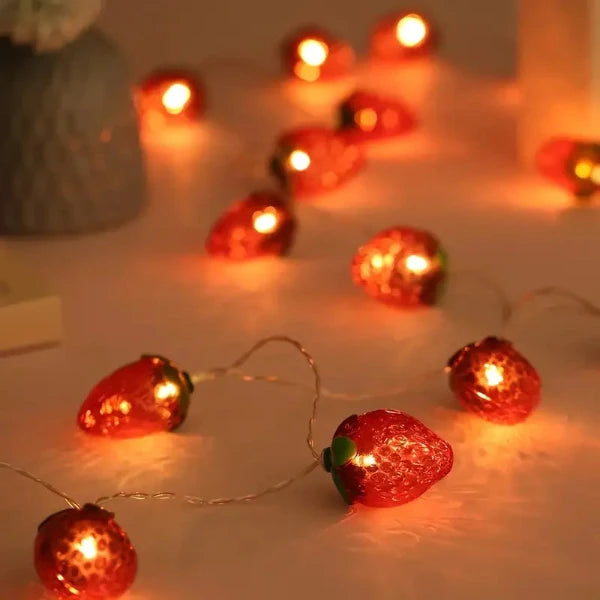 Strawberry LED String Lights — Habitarē Home & Garden