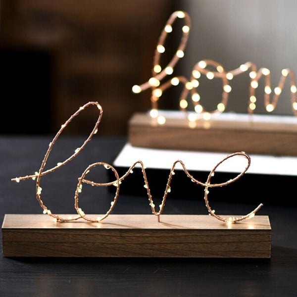 LED Written Word Decor | Desktop LED Cursive Sign — Habitarē Home & Garden